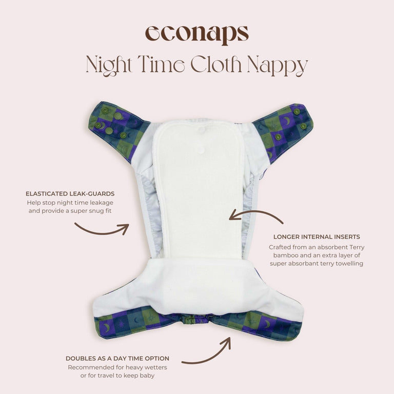 Sweet Dreams Night Time Cloth Nappy – EcoNaps Modern Cloth Nappies